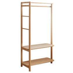 Modern Collective Astell 2 Shelf European Beech Wood Clothing Rack ...