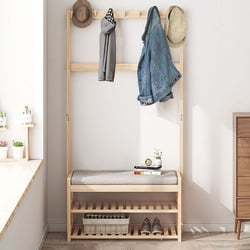 Modern Collective Gatsby Pine Wood Hall Tree | Temple & Webster