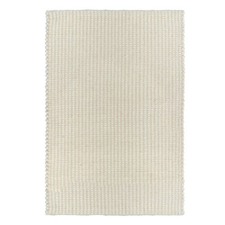 Ruglife Snowy White Shaima Hand-Woven Wool-Blend Rug | Temple & Webster