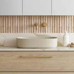 Timberline Myrtle 550mm Oval Ceramic Above Counter Basin | Temple & Webster