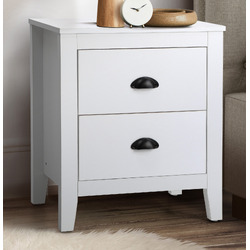 LivingFusion Kaitlin 2 Drawer Bedside Table | Temple & Webster