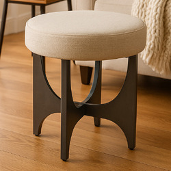 LaGraceHome Windsor Cotton Accent Stool | Temple & Webster