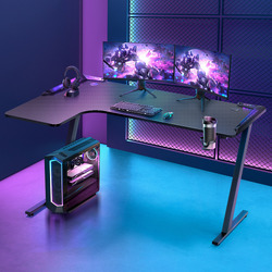 BraxtonHome Quantara L-Shape LED Gaming Desk | Temple & Webster