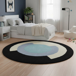 Cauley Hand-Tufted Wool Round Rug | Temple & Webster