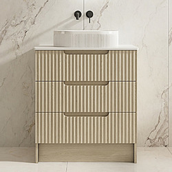 Nueva Bathware Colette 750mm Freestanding Vanity with Stone Countertop ...