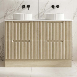 Nueva Bathware Colette 1200mm Freestanding Vanity with Stone Countertop ...