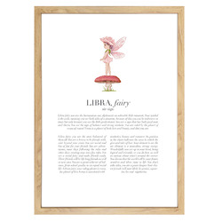 Pink Zodiac Libra Child Printed Wall Art | Temple & Webster