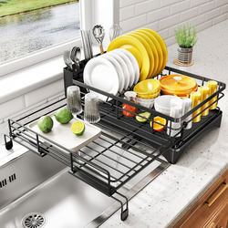 Amber & Fern Naleah Expandable Steel Dish Drying Rack | Temple & Webster