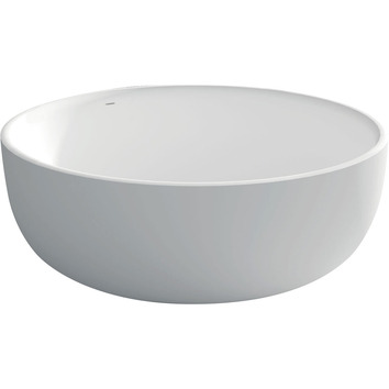 Shinto 1350mm Round Stone Bath Tub With Overflow | Temple & Webster
