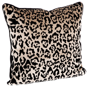 Rexington Home Sheena Leopard Velvet Cushion | Temple & Webster