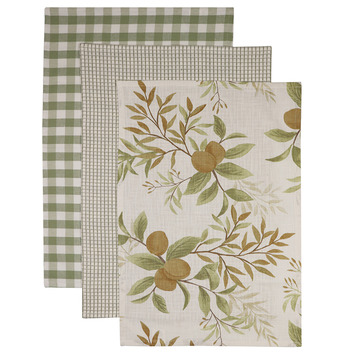 Madras Link 3 Piece Spring Cotton Tea Towel Set | Temple & Webster