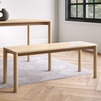 EstudioFurniture Hemingway Solid Ash Wood Dining Bench | Temple & Webster