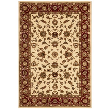 Network Rugs Classic Ivory with Red Border Traditional Rug | Temple ...
