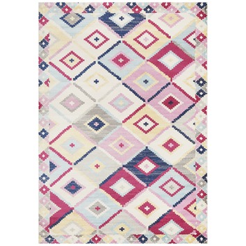 Network Rugs Multi-coloured Pastel Boho Geometric Rug | Temple & Webster