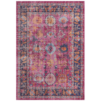 Network Rugs Pink Vintage Look Power Loomed Cotton Blend Rug | Temple ...