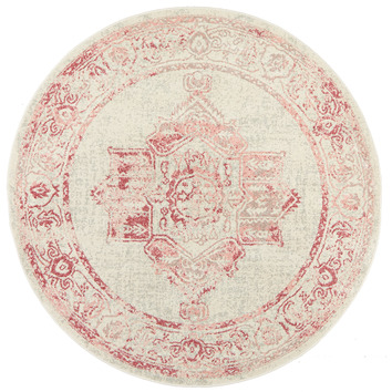 Network Rugs Rose Power-Loomed Bohemian Round Rug | Temple & Webster