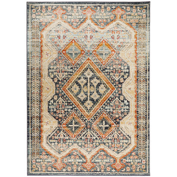 Network Rugs Rust & Beige Power-Loomed Transitional Rug | Temple & Webster
