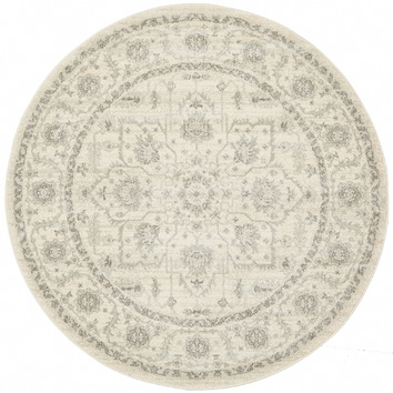 Network Rugs Bone White & Round Art Moderne Vera Rug | Temple & Webster