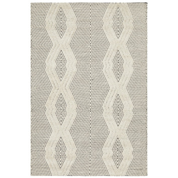 Network Rugs Mitchell Bone & Black Hand Loomed Rug | Temple & Webster