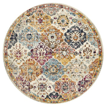 Network Rugs Multi Coloured Derya Round Rug | Temple & Webster