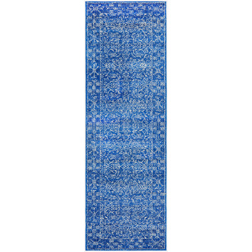 Network Rugs Navy Art Moderne Belle Runner | Temple & Webster