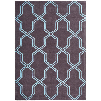 Network Rugs Neo Lattice Design Smoke Rug | Temple & Webster