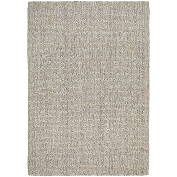 Network Rugs Natural & Grey Hand-Loomed Wool-Blend Rug | Temple & Webster