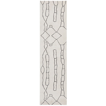 Network Rugs Grey Abigail Abstract Runner | Temple & Webster