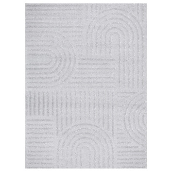 Network Rugs Silver Elowen Contemporary Rug | Temple & Webster
