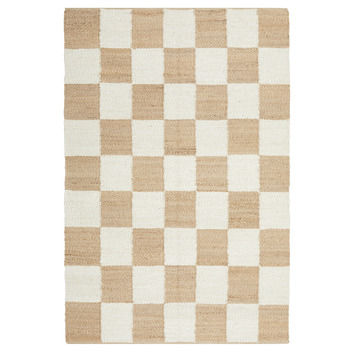 Network Rugs Clio Check Jute Rug | Temple & Webster