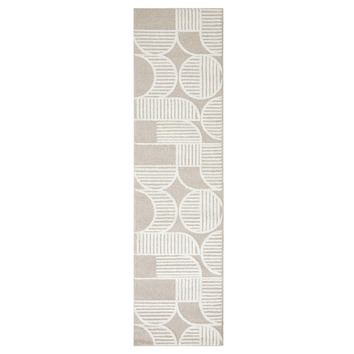 Network Rugs Grey & White Luca Runner | Temple & Webster