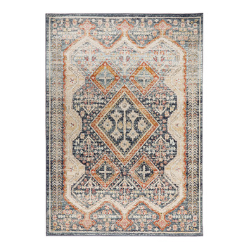 Network Rugs Rust & Beige Power-Loomed Transitional Rug | Temple & Webster