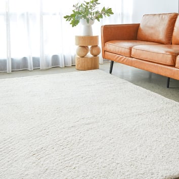Network Rugs Cream Cleo Ultra Plush Machine Washable Rug | Temple & Webster