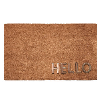WelcomeWeave Natural & Copper Charlotte Doormat | Temple & Webster