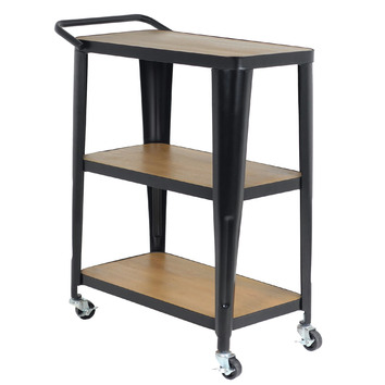 Hartman Lyon 3 Tier Wood & Metal Outdoor Serving Trolley | Temple & Webster