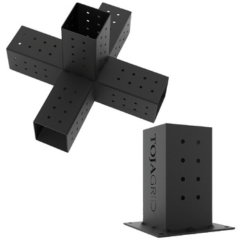 2 Piece Toja Grid Quint & Solo Pergola Bracket Set | Temple & Webster