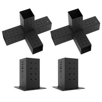Hartman 4 Piece Toja Grid Quad & Solo Pergola Bracket Set | Temple ...