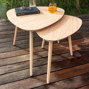 2 Piece Innessa Outdoor Nesting Side Table Set | Temple & Webster