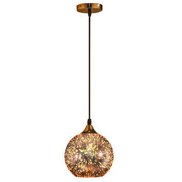 Comet 3D Copper Pendant Light | Temple & Webster