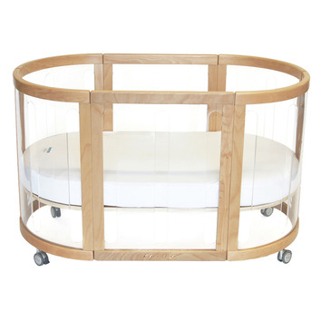 Babyhood Kaylula Sova Cot Clear & Mattress | Temple & Webster