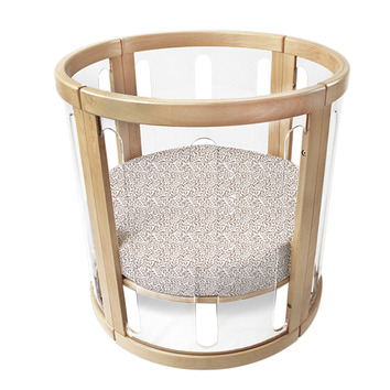 Amani Bebe Reed Jersey Cotton Round Fitted Sheet | Temple & Webster