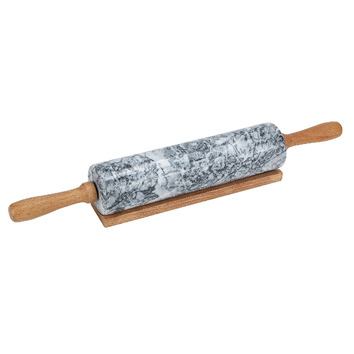 SageLane 2 Piece Berkeley Marble Rolling Pin & Stand Set | Temple & Webster