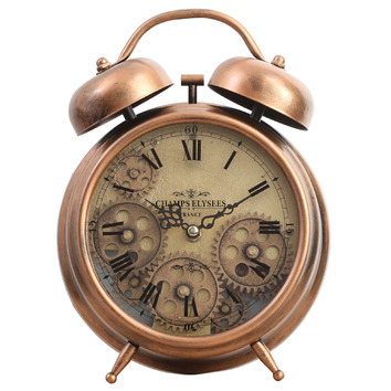 TemporalLiving&Decor Champs Elysees Metal Table Clock | Temple & Webster