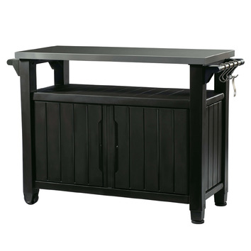 Keter 134cm Unity Outdoor Prep Table with Wheels | Temple & Webster