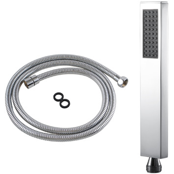 Square Stainless Steel Hand-held Shower & Hose | Temple & Webster
