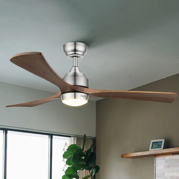 Expert Homewares 132cm DC Ceiling Fan with Tri-Colour LED Light ...