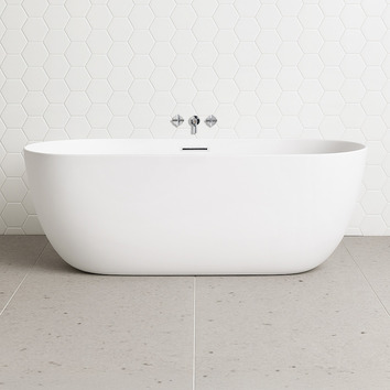 Austin Oval Acrylic Freestanding Bath with Overflow | Temple & Webster