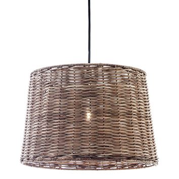Thabisa Lighting Ahmad Rattan Drum Pendant | Temple & Webster