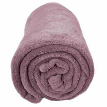 Bambury Microplush Throw Rug in Blush | Temple & Webster