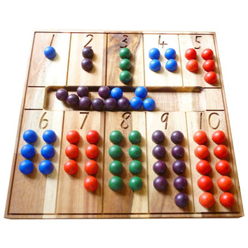 Q Toys Natural Wooden Counting Board | Temple & Webster